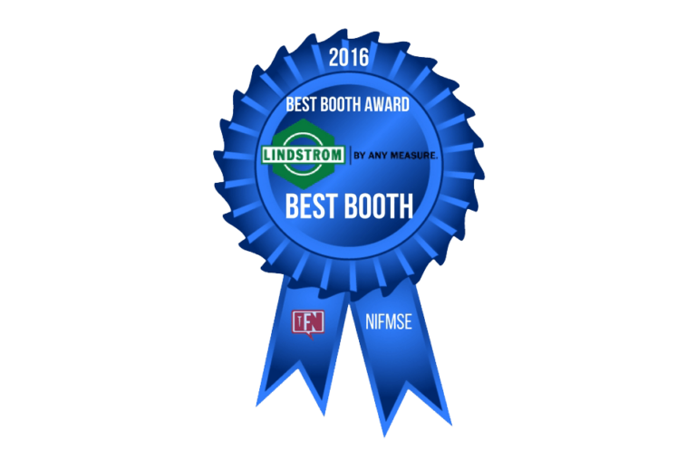 2016 NIFMSE Best Booth Award to Lindstrom Fasteners - Lindstrom